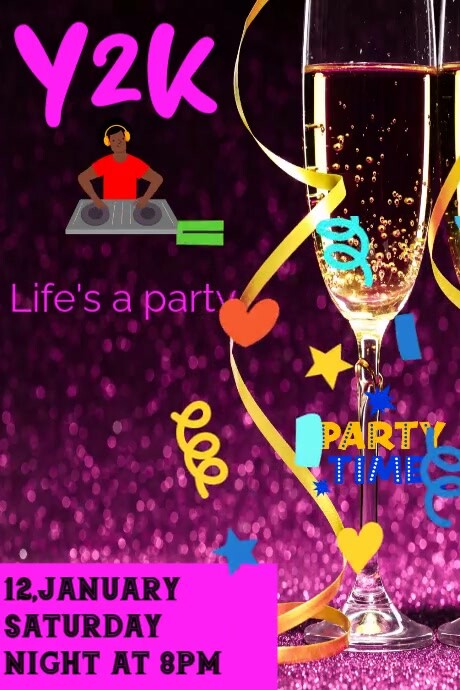 Maximalist Y2k Poster Template Poster | PosterMyWall