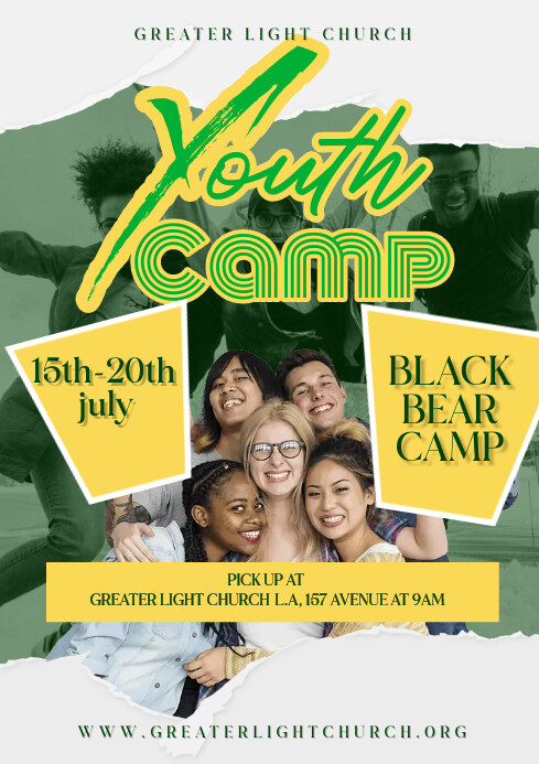 Copy of Maximalist Yellow Joyful A3 summer camp flyer | PosterMyWall