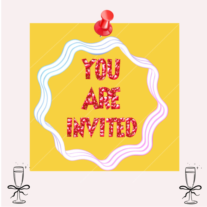 Maximalist You Are Invited Instagram Post Template | PosterMyWall