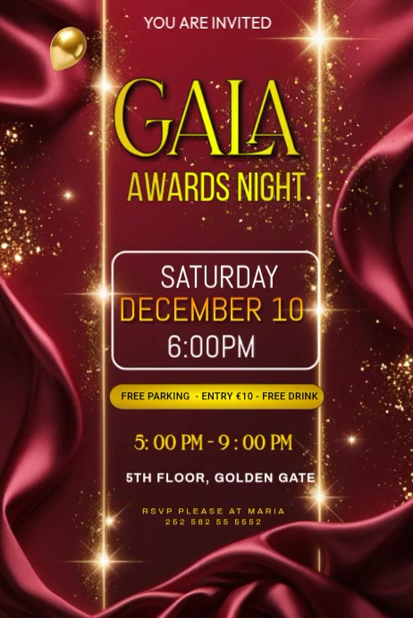 Plantilla de Maximaliste Red Gala Awards Night Instagram Story ...