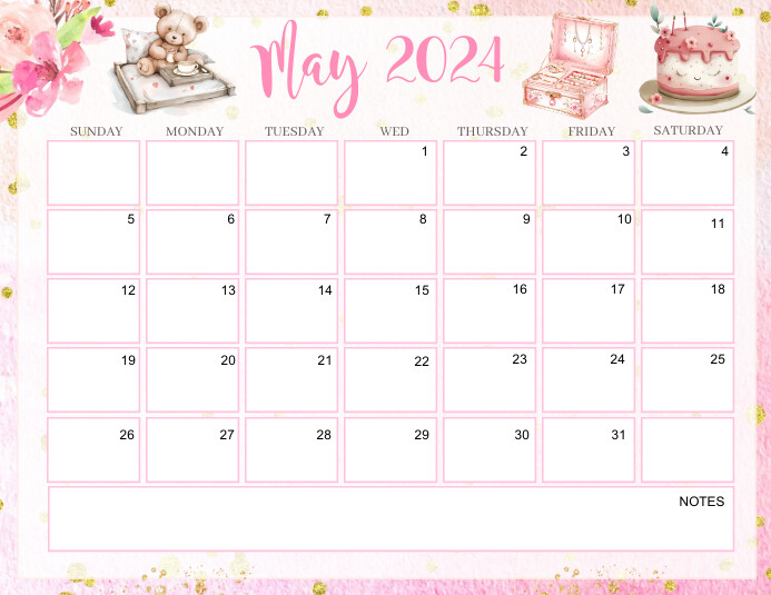 May 2024 Calendar Mother's Day Template | PosterMyWall