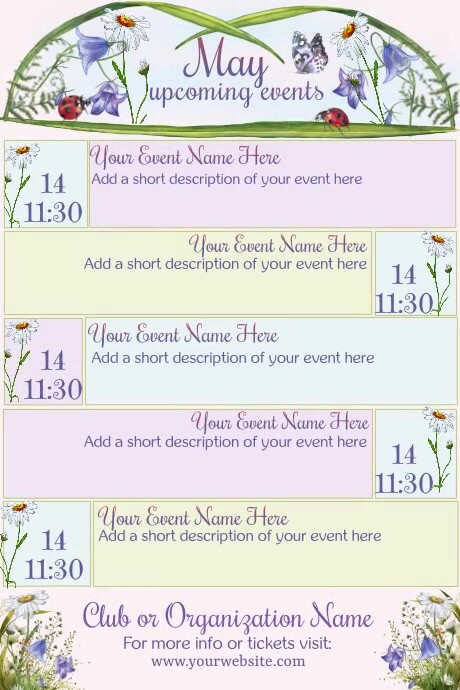 May Calendar by Paula Template | PosterMyWall
