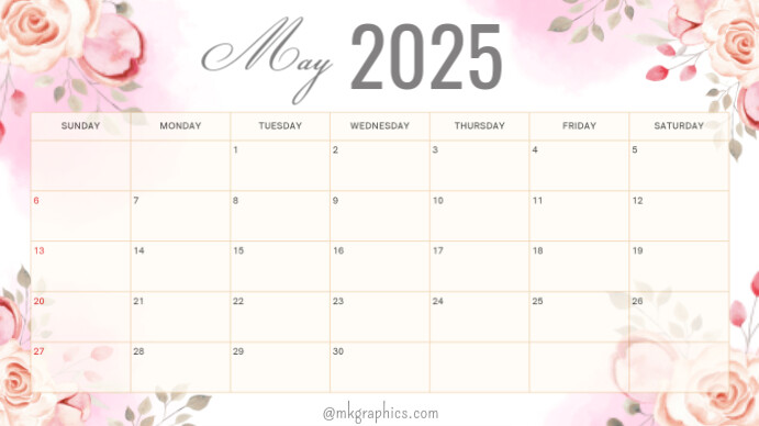 May calendar Template | PosterMyWall