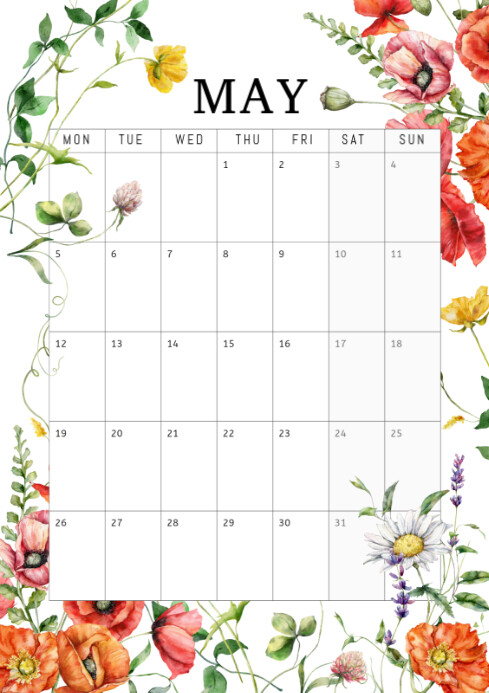 May calendar Template | PosterMyWall