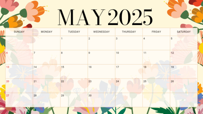 May calendar Template | PosterMyWall