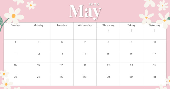 May Calendar Template | PosterMyWall