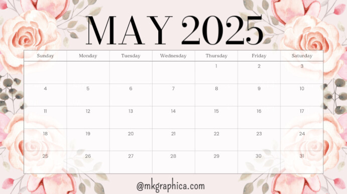 May calendar Template | PosterMyWall