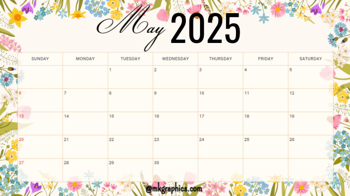 Copy of May calendar | PosterMyWall