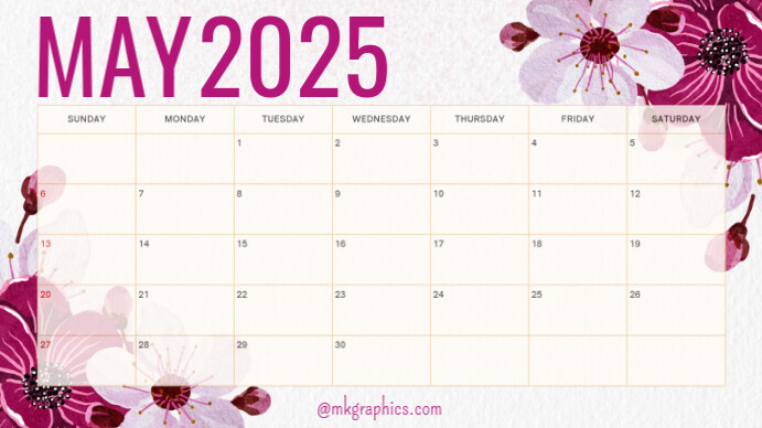 Copy of May calendar | PosterMyWall