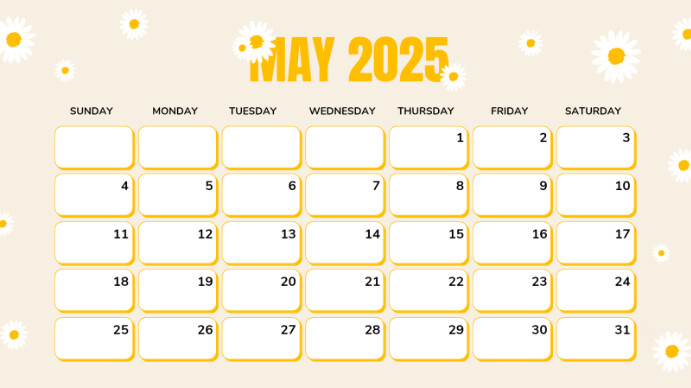 May Calendar Template | PosterMyWall