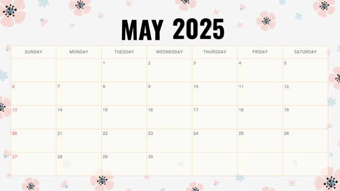 May calendar Template | PosterMyWall