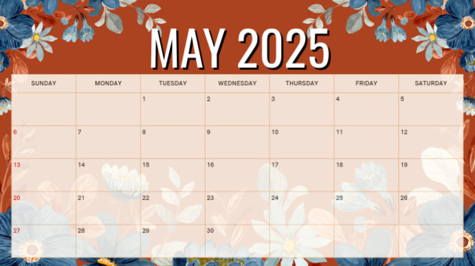May calendar Template | PosterMyWall