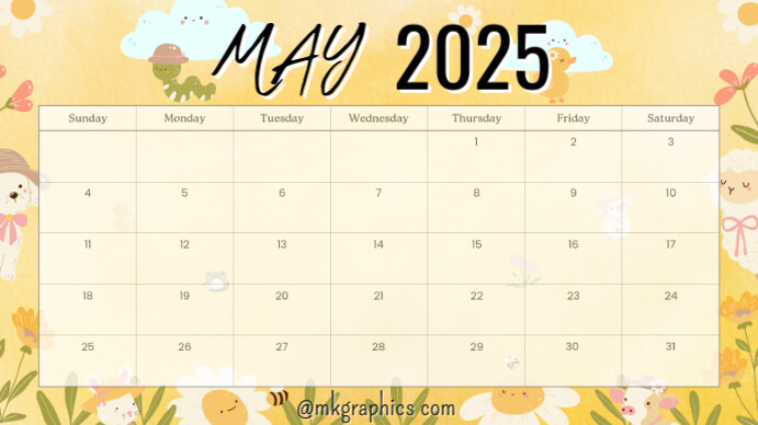 Copy of May calendar | PosterMyWall