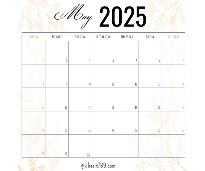 Copy of May calendar | PosterMyWall