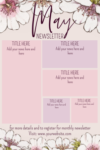2,060+ newsletter floral aquarelle Customizable Design Templates ...