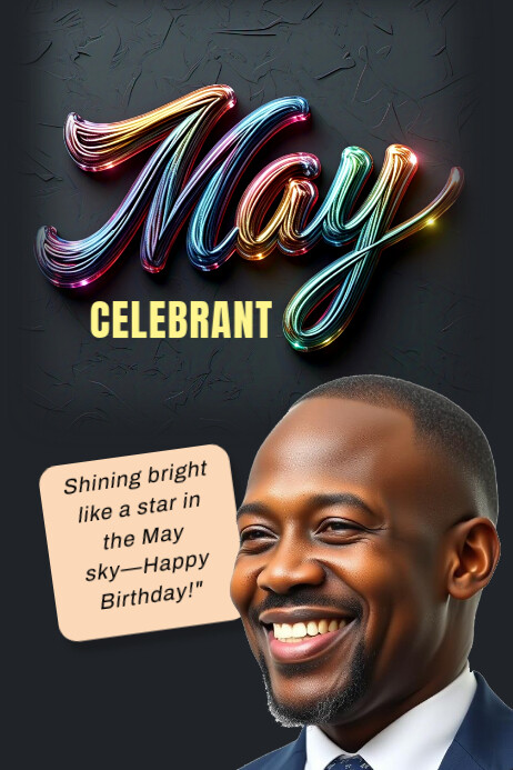 Copy of May celebrant | PosterMyWall