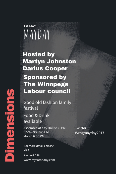 May Day Dark Poster Template | PosterMyWall