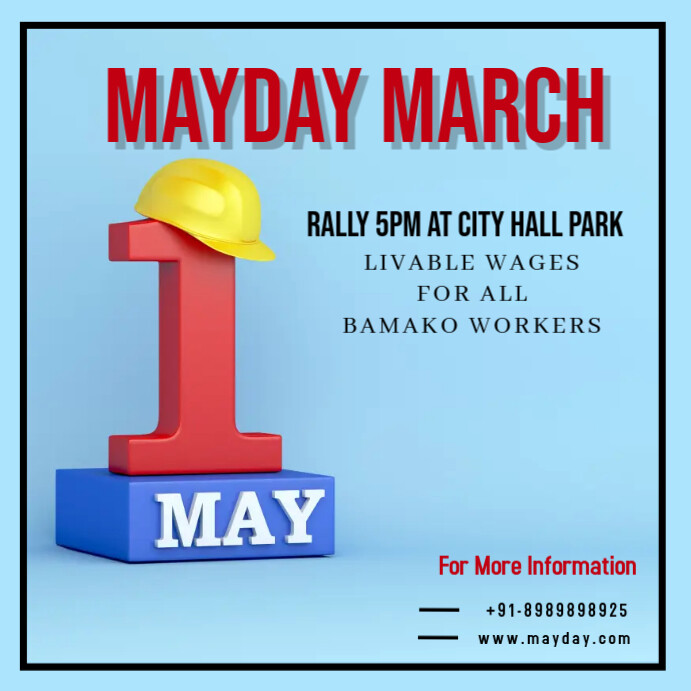 MAY DAY Template | PosterMyWall
