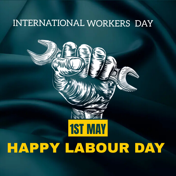 Plantilla de May Day / Labour Day / Workers day card | PosterMyWall