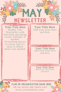 Orange Custom Branded Newsletter Page Template | PosterMyWall