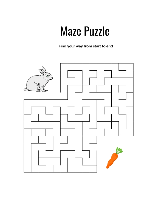 Maze Puzzle activities Template | PosterMyWall