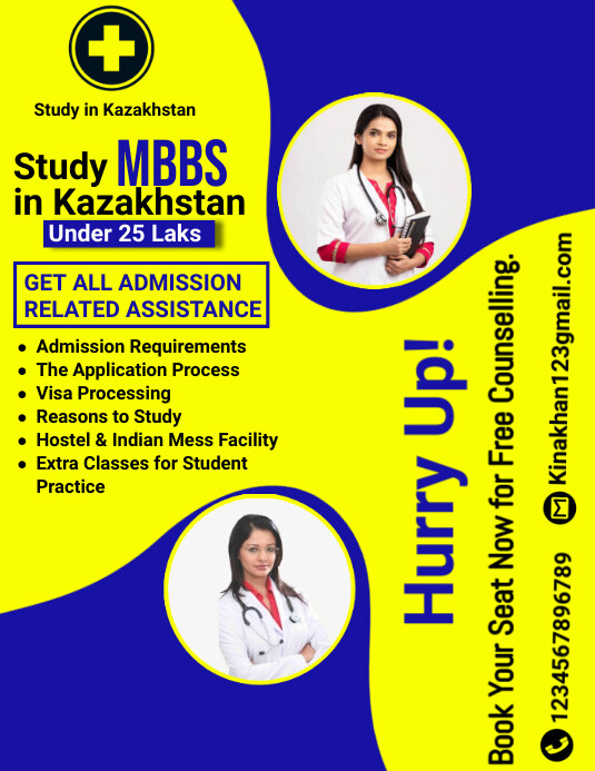 Copy of MBBS kazakhstan study flyer,,mbbs program adm | PosterMyWall