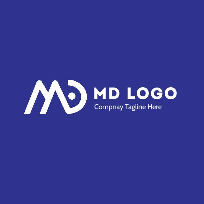 MD Alphabet Logo Design Template | PosterMyWall