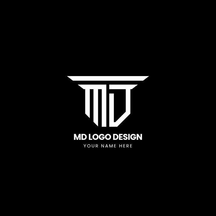 MD Logo Design Template | PosterMyWall
