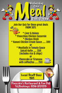 Meal Deal Menu Specials Template | PosterMyWall