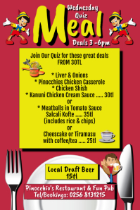 Meal Deal Menu Specials Template | PosterMyWall