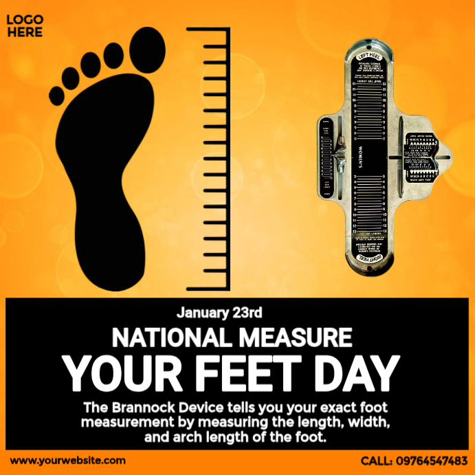 Measure Your Feet Day Ads Template | PosterMyWall