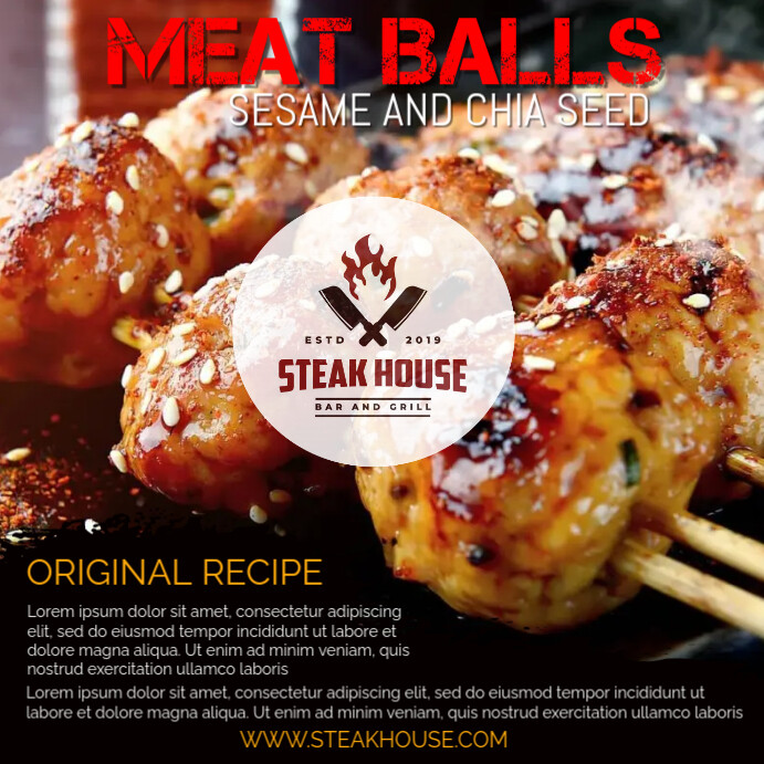 MEAT BALLS Template | PosterMyWall