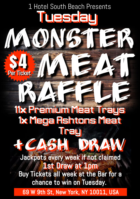 Meat Raffle Template | PosterMyWall