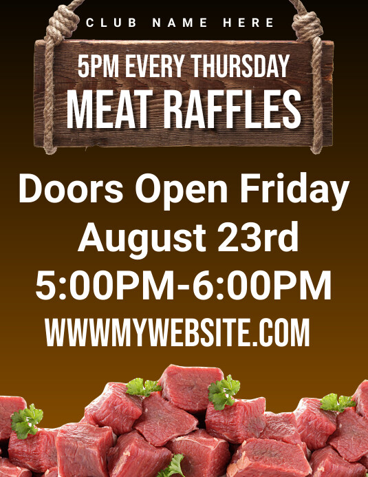 Copy of Meat Raffle Flyer | PosterMyWall
