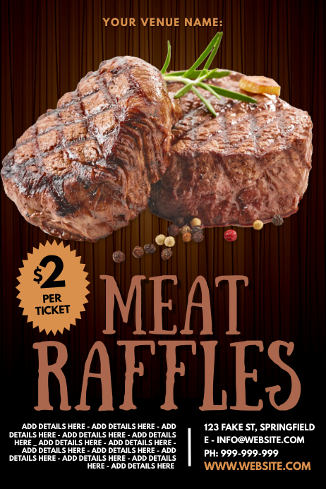 Copy of Meat Raffles Poster | PosterMyWall