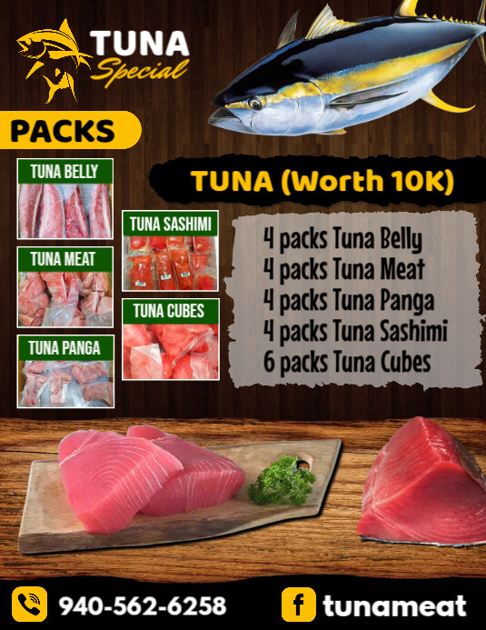 Tuna Meat Reseller Template | PosterMyWall
