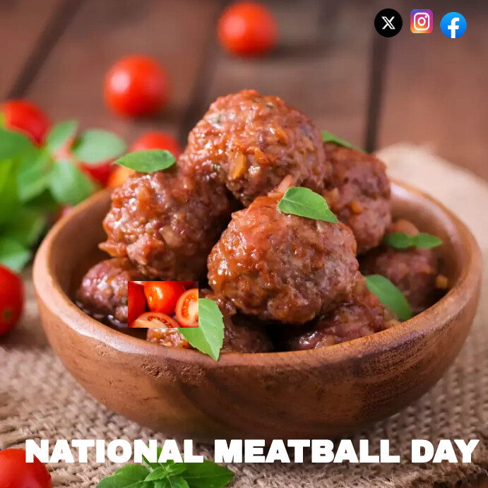 Meatball Day Template | PosterMyWall