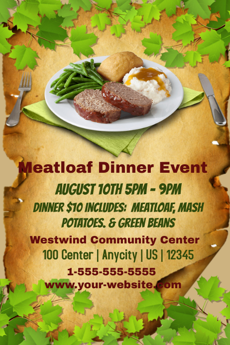 Meatloaf Event Template | PosterMyWall