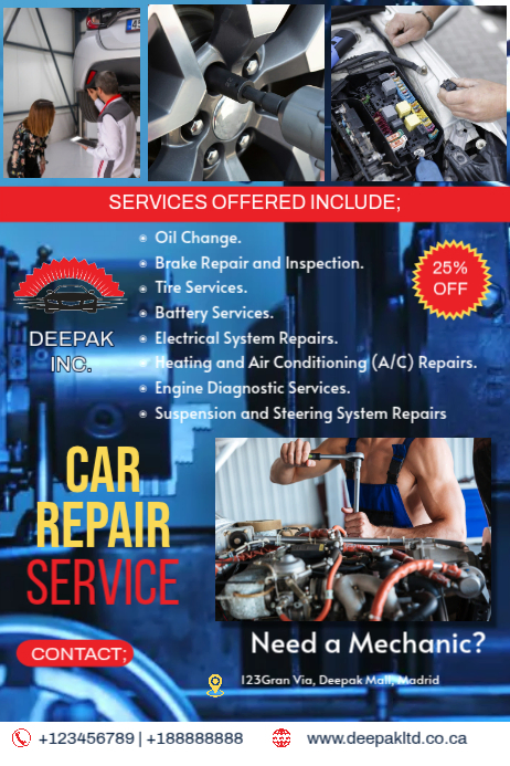 Mechanic & Repair Template | PosterMyWall