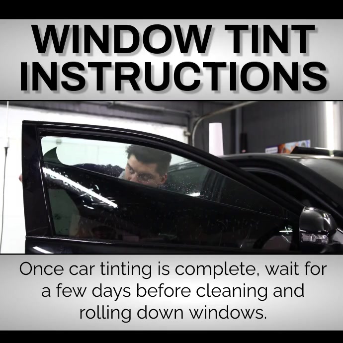 Copy of Window Tinting Instructions | PosterMyWall