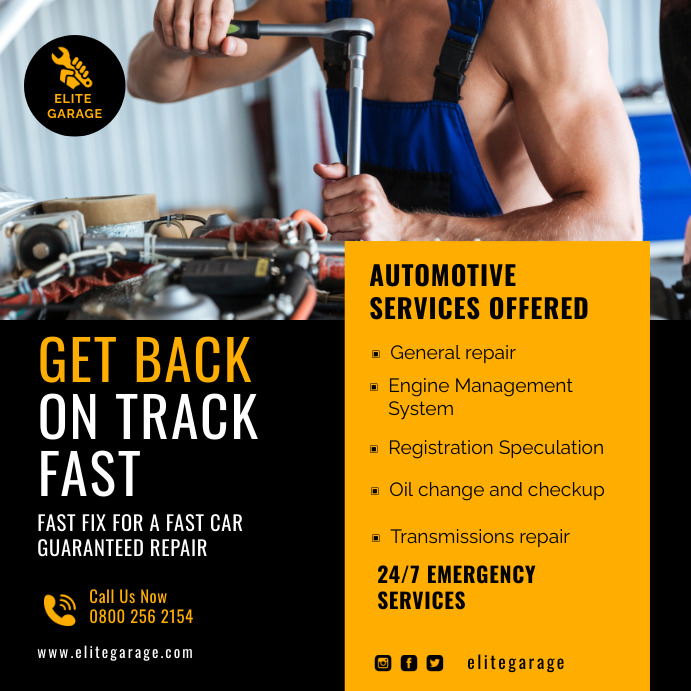 Mechanic service flyer Template | PosterMyWall
