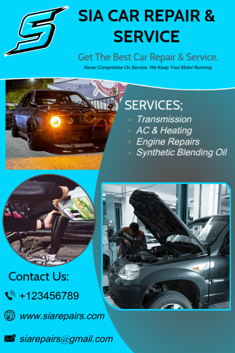 Mechanics Repair & Services AD Template | PosterMyWall