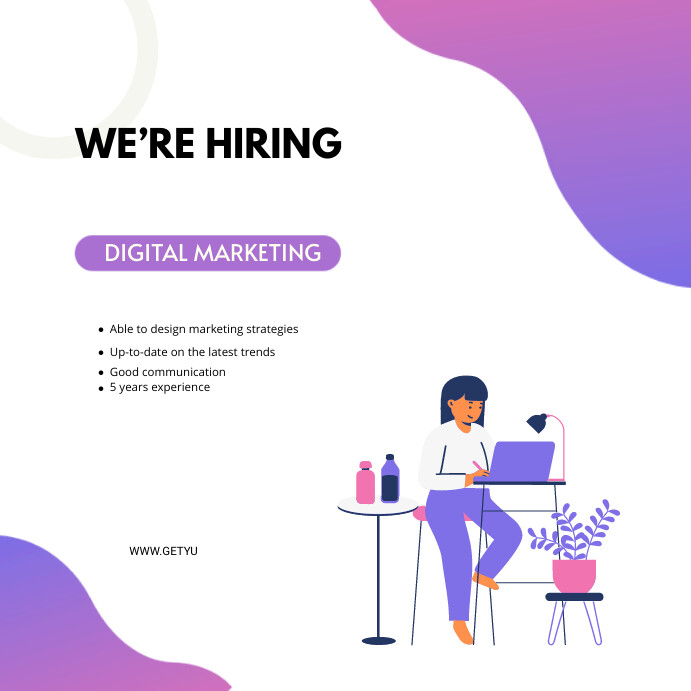 Medern we are hiring instagram post Template | PosterMyWall