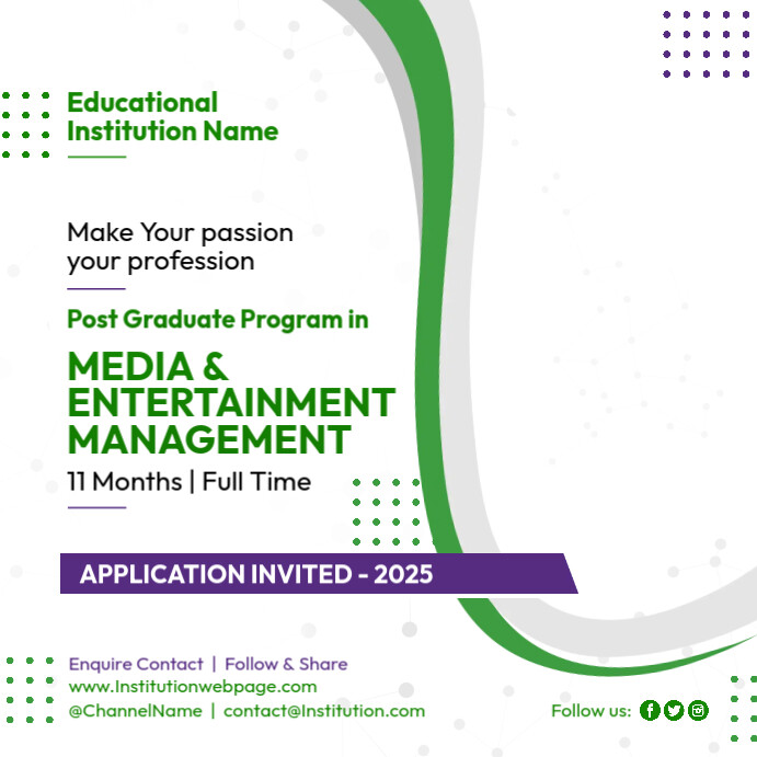 Media & Entertainment Program Ad Template | PosterMyWall