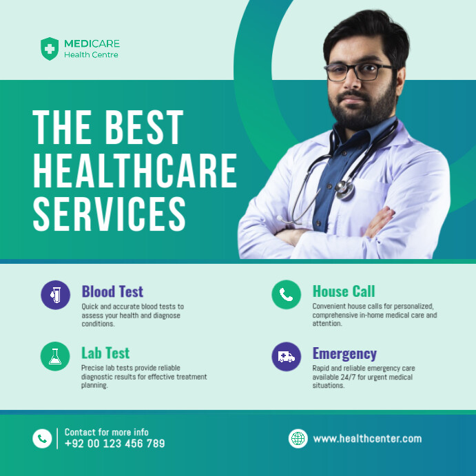 Medical and Healthcare Services Instagram Pos Template | PosterMyWall