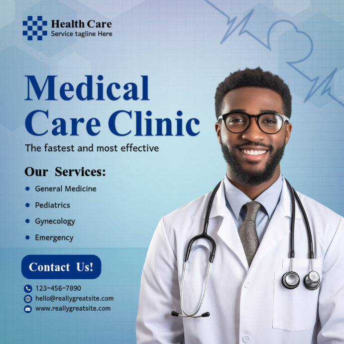 medical care clinic advertisment poster Template | PosterMyWall