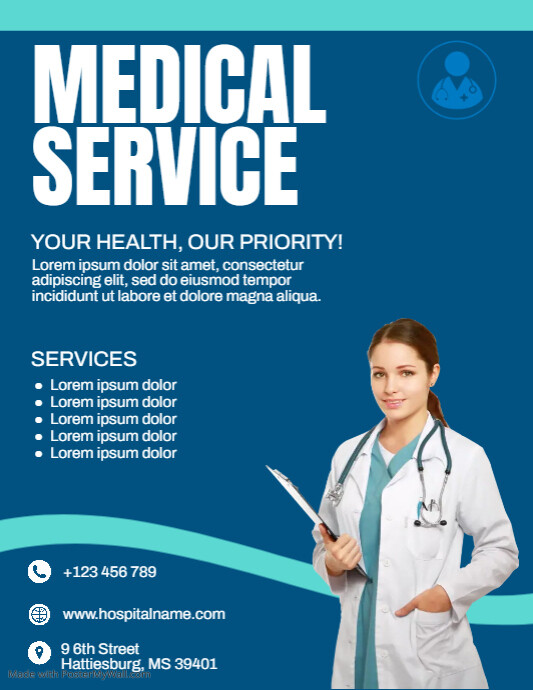 Copy of Medical care services design template | PosterMyWall