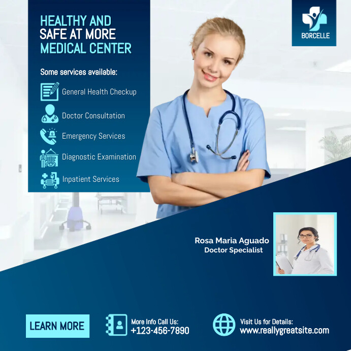 medical Center Instagram Post Template | PosterMyWall