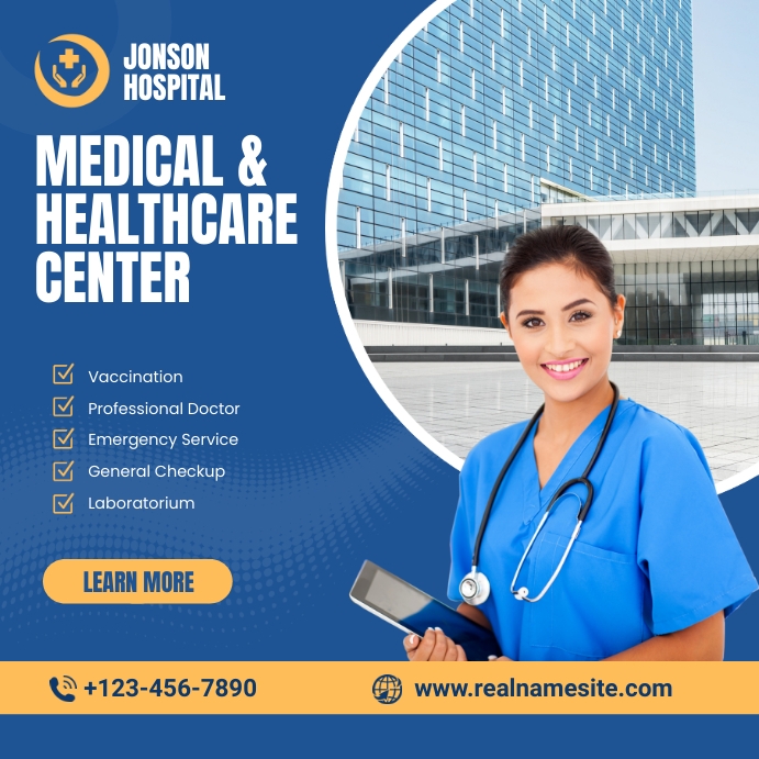 Medical Center Instagram Post Template | PosterMyWall