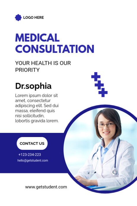 medical consultation flyer Template | PosterMyWall